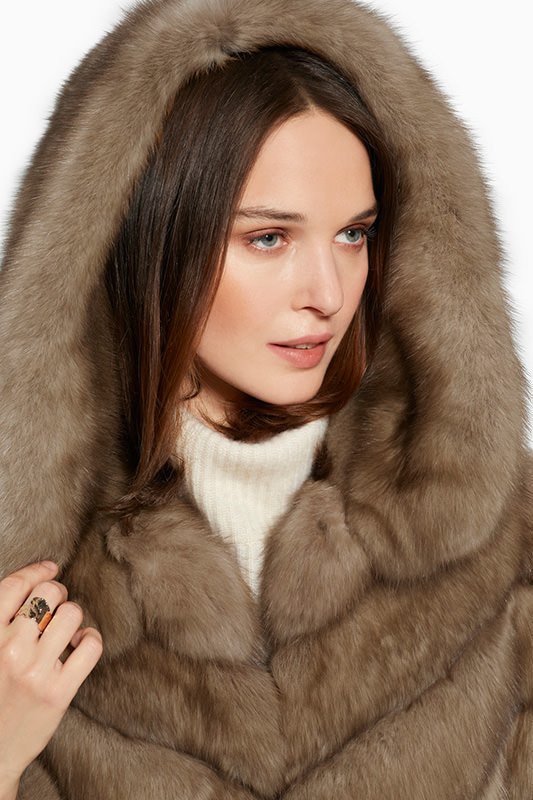 Fischelis Manteau De Zibeline Bargouzine